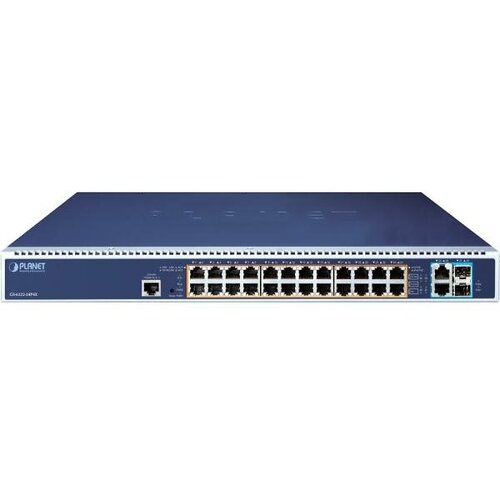 Коммутатор/ PLANET GS-6322-24P4X L3 24-Port 10/100/1000T 95W 802.3bt PoE + 2-Port 10GBASE-T + 2-Port 10G SFP+ Managed Switch with dual modular power s