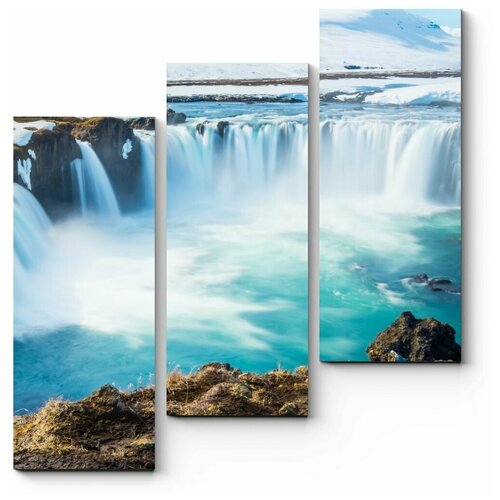 Модульная картина Грандиозный водопад Исландии 120x128