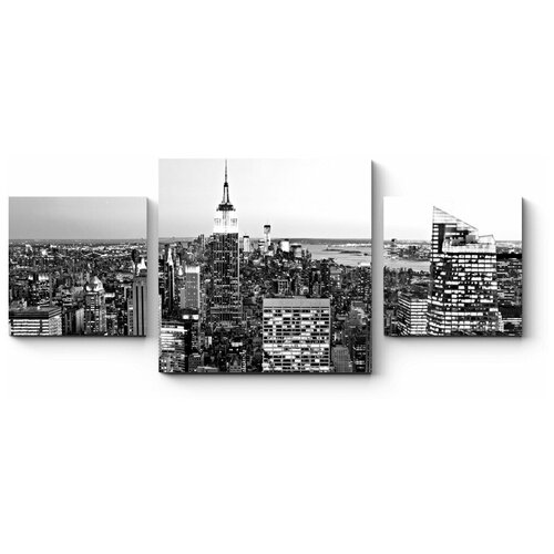 Модульная картина Ночной город 120x51