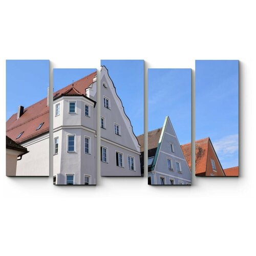 Модульная картина Классическая архитектура Европейской деревни160x92