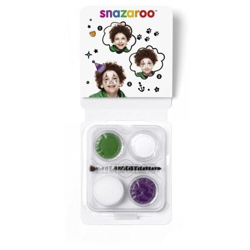Snazaroo Мини-набор красок для лица "Клоун", 3 цвета х 2 мл, акссесуары