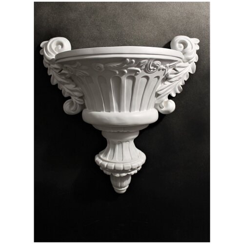 Полка настенная белая Кубок ZlatDecor, декор, настенное интерьерное украшение, декор своими руками, статуэтка, 1 шт
