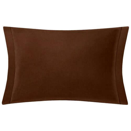 Наволочка - чехол для декоративной подушки на молнии T&I Велюр - канвас светло-коричневый, 30 х 50 см.