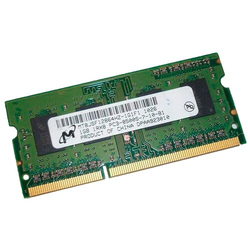 Оперативная память Micron 1 ГБ DDR3 1066 МГц SODIMM