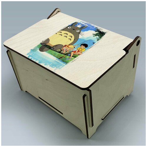 Подарочная коробка шкатулка с крышкой на петлях УФ рисунок размер 16,5x12,5 см аниме Миядзаки - 58