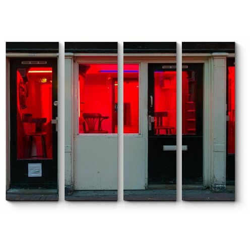 Модульная картина Улица красных фонарей 170x128
