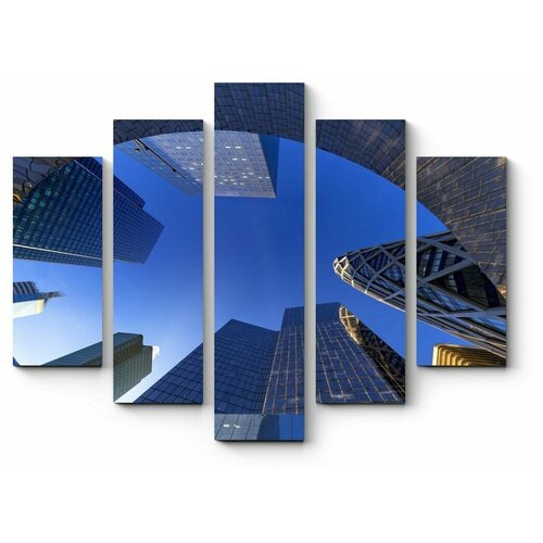 Модульная картина Зеркало парижских небоскребов75x60