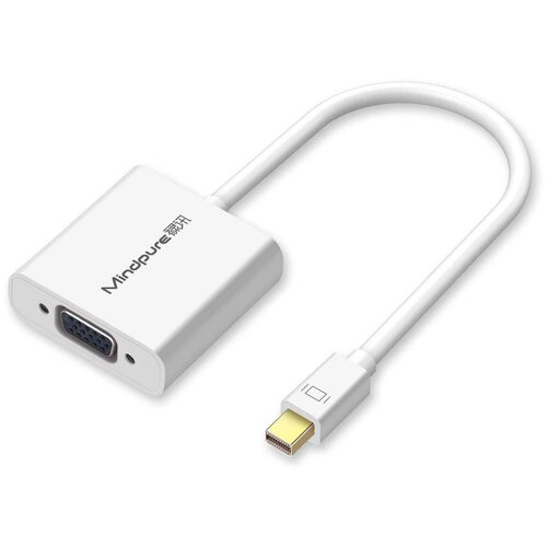 Переходник адаптер Mini DP / Mini DisplayPort (M) - VGA (F) 1080P Mindpure AD006