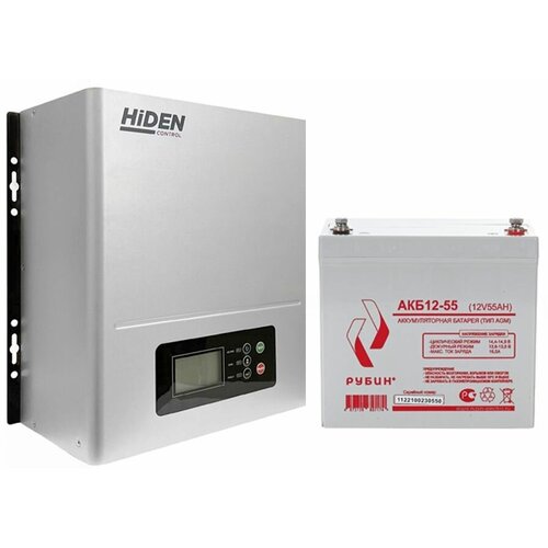 ИБП Hiden Control HPS20-1012N(настенный) и АКБ Рубин 12-55