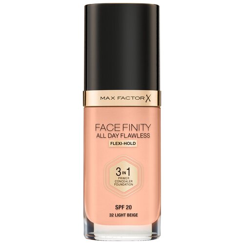 Max Factor Тональная эмульсия Facefinity All Day Flawless 3-in-1, SPF 20, 30 мл/60 г, оттенок: 32 light beige