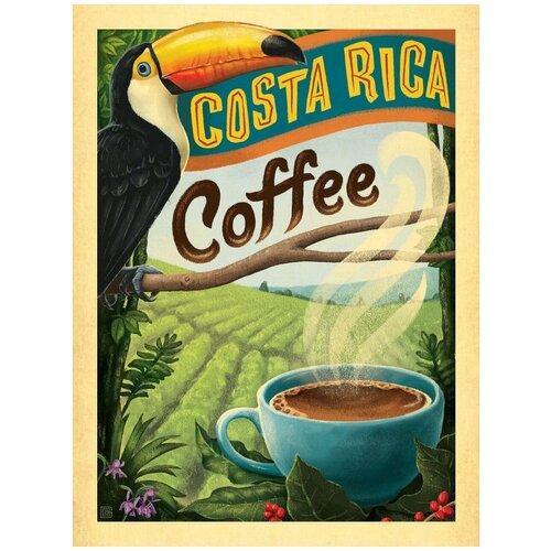 Постер / Плакат / Картина Рекламный плакат - Кофе Costa Rica Coffee 60х90 см в подарочном тубусе