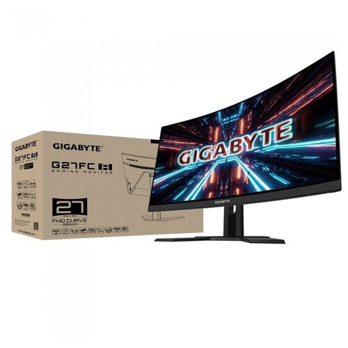 27" Gigabyte G27FC A-EK Gaming monitor Black (VA, 1920x1080, HDMI+HDMI+DP, 1 ms, 178°/178°, 250 cd/m, 3000:1, 2xUSB3.0, 165Hz, M