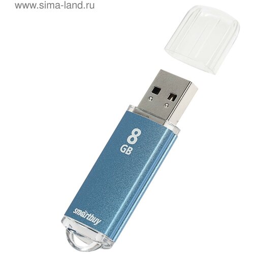 Флешка V-Cut, 8 Гб, USB2.0, чт до 25 Мб/с, зап до 15 Мб/с, синяя