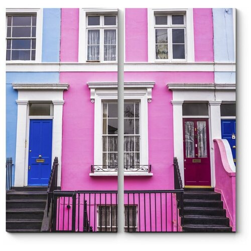 Модульная картина Красочные дома в Ноттинг-Хилл40x40