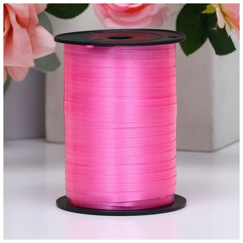 Лента для декора и подарков, розовый, 0,5 см х 250 м 9550362