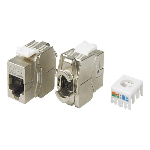 Вставка KJ8-8P8C-C5e-180-TLS-SH-F-WH Keystone Jack RJ-45(8P8C)кат. 5eэкранир | код 426191 | Hyperline (9шт. в упак.)