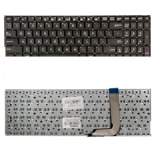 Keyboard / Клавиатура для ноутбука Asus X542, X542BA, X542B, X542U, X542UR, X542UQR, X542UN, X542UF, X542UA, R542UF, A580U, F580U черная без рамки