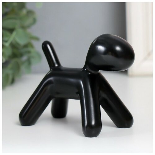 Сувенир полистоун "Собака" чёрный 10х7,8х5,4 см 9254808