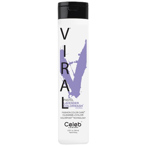 Celeb luxury Шампунь для яркости цвета пастельная лаванда Viral Shampoo PASTEL LAVENDER 244 мл