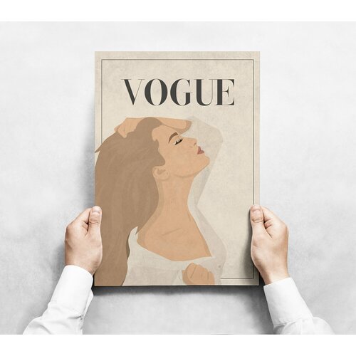 Плакат "Vogue" / Интерьерный постер формата А3 (30х42 см) c черной рамкой