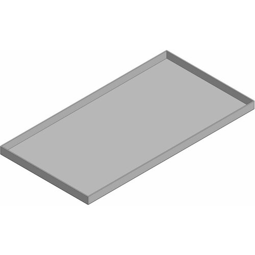 Поддон пластиковый 38х32х4 см из полипропилена, серый (ППН3/32384)