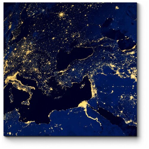 Модульная картина Земля из Космоса прекрасна 50x50