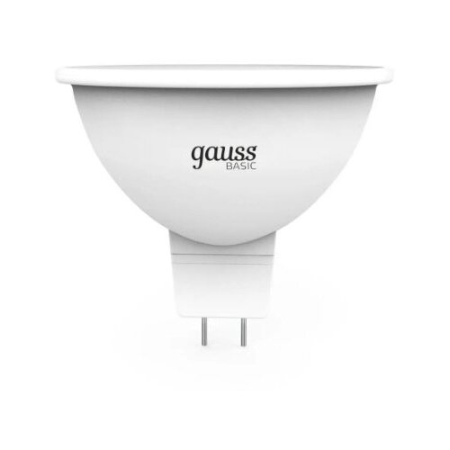 Лампа Gauss Basic MR16 6,5w 4000K GU5.3 LED нейтральный свет (10 штук)