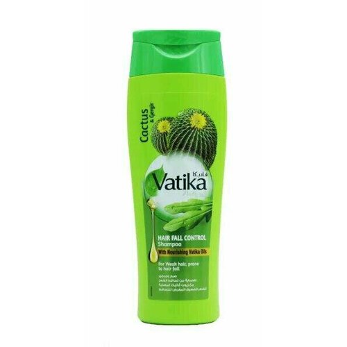 Vatika CACTUS AND GERGIR Hair Fall Control Shampoo, Dabur (Ватика кактус И руккола Шампунь контроль выпадения для ломких, выпадающих и ослабленных волос, Дабур), 400 мл.