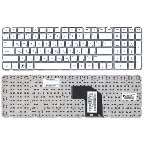 Клавиатура для ноутбука HP Pavilion G6-2322sr белая без рамки