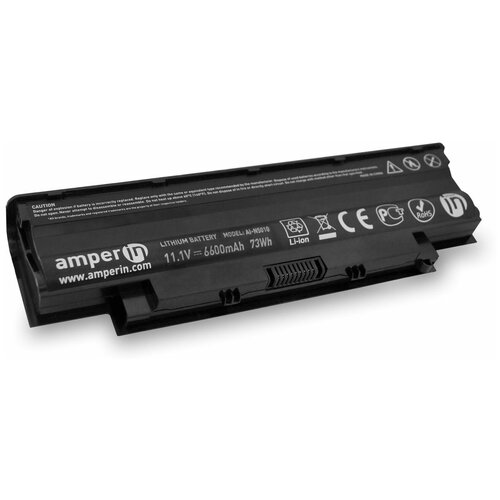 Аккумуляторная батарея усиленная Amperin для ноутбука Dell 312-1205 (6600mAh)