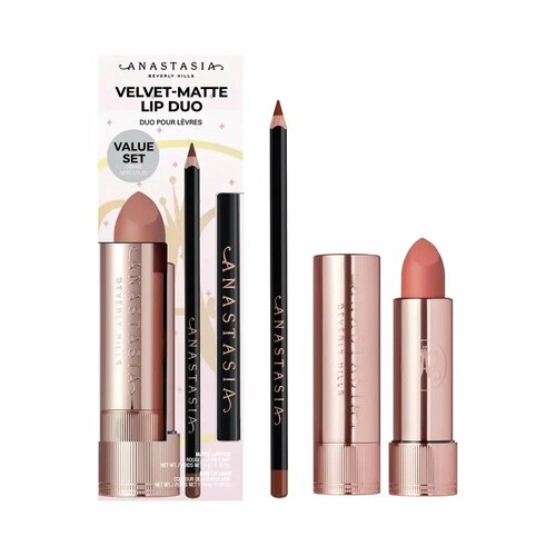 Набор косметики для макияжа губ Anastasia Beverly Hills VELVET-MATTE LIP DUO оттенок: SUN BAKED+MALT