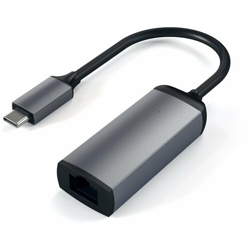 Адаптер Satechi с кабель-коннектором USB-C|Gigabit Ethernet Серый космос | Space Gray