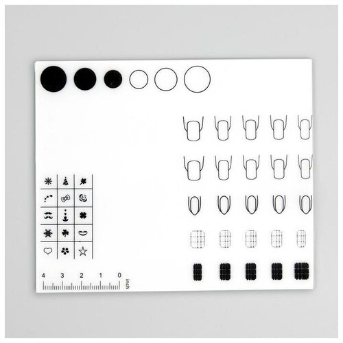 Queen fair Коврик для дизайна ногтей, силиконовый, 18 × 15 см