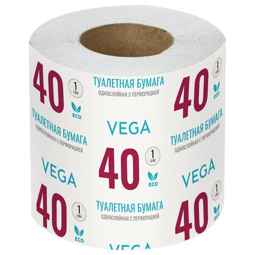 Туалетная бумага VEGA серая однослойная (339241) 48 рул.