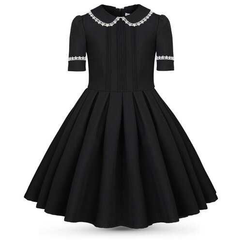 Школьное платье Alisia Fiori, размер 146-152, черный, белый