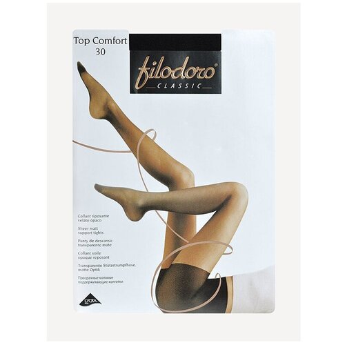 Колготки  Filodoro Classic Top Comfort, 30 den, размер 1-2, черный
