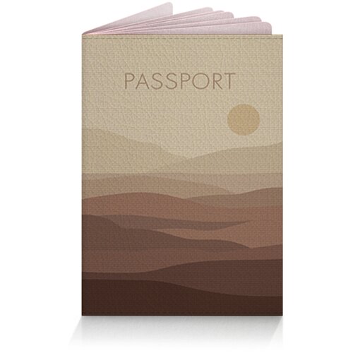 Обложка для паспорта Only upprint, бежевый, коричневый