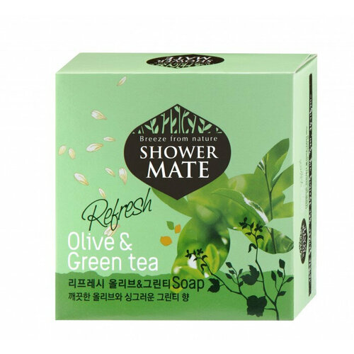 Косметическое мыло KERASYS Shower Mate Оливки и зеленый чай, 100 г