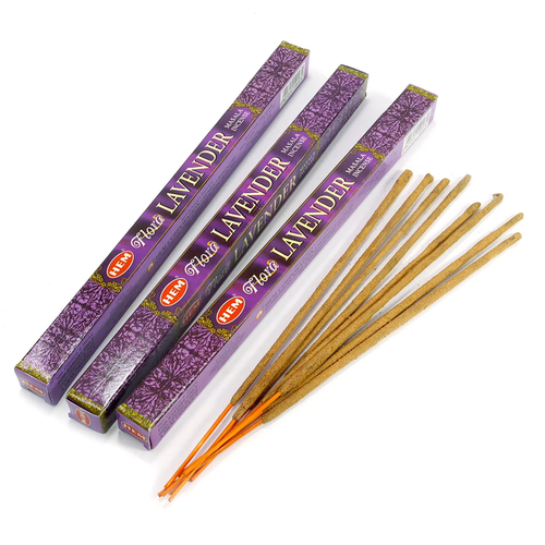 Благовония HEM Flora Lavender Masala - Лавандовая цветочная смесь, 8 палочек