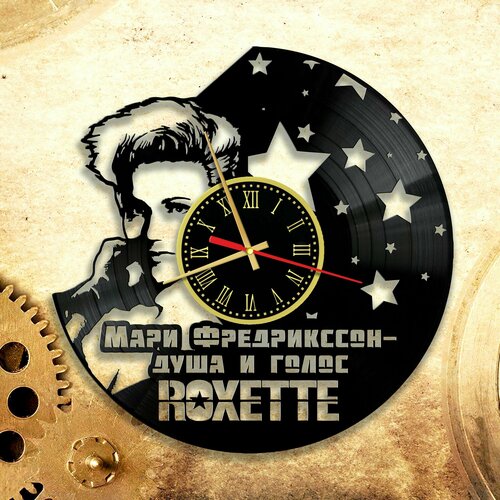 Настенные часы из виниловой пластинки с группой Roxette / Per Gessle / Gun-Marie Fredriksson