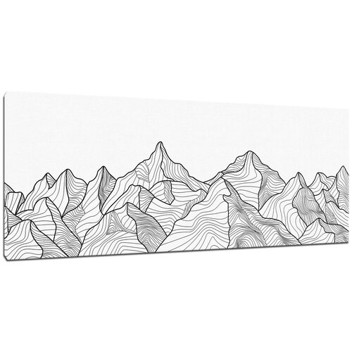 Картина Уютная стена "Графика горных хребтов" 160х60 см