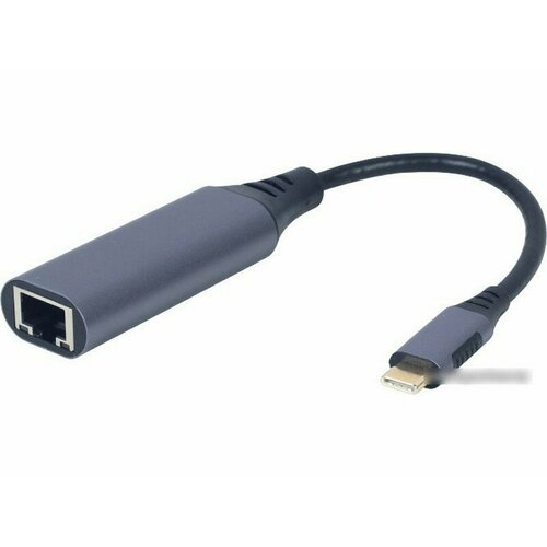 Адаптер интерфейсов Cablexpert A-USB3C-LAN-01, USB-C (вилка) в Гигабитную сеть Ethernet (RJ-45) (A-USB3C-LAN-01)