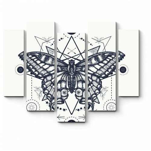 Модульная картина Эскиз бабочки141x114