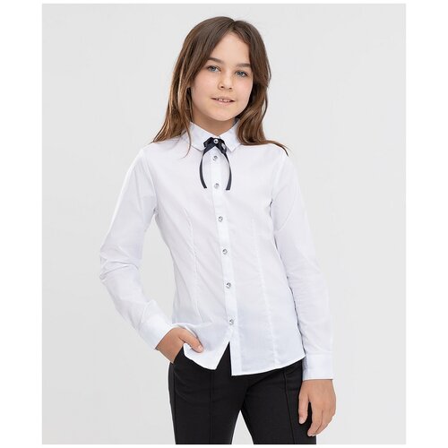 Школьная блуза Button Blue, размер 170, белый
