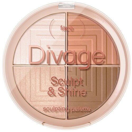 DIVAGE Палетка для лица скульптурирующая Sculpt & Shine, 30 г