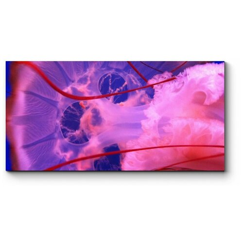 Модульная картина Розовая медуза130x65
