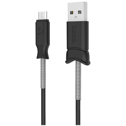 Кабель USB - микро USB HOCO X24 Pisces, 1.0м, 2.4A, цвет: чёрный