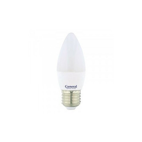 Светодиодная LED лампа General свеча E27 7W 4500K 4K 38x108 пластик/алюмин. 650100 (упаковка 12 штук)