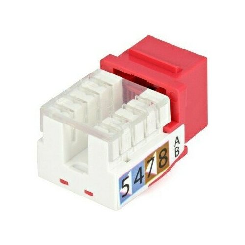 Вставка RJ-45 Hyperline (KJ2-8P8C-C6-90-RD-50)