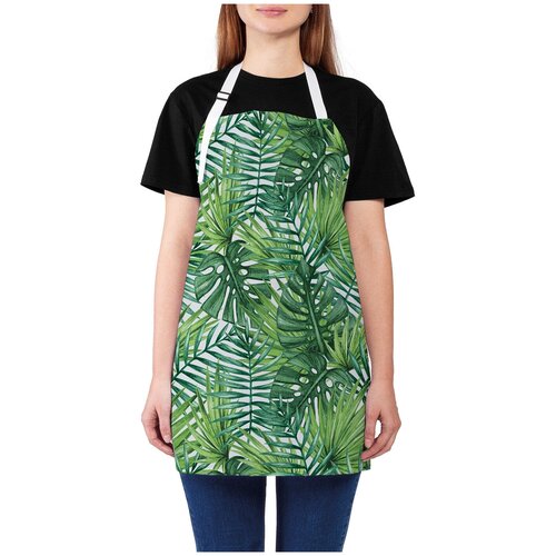 Фартук женский для готовки JoyArty "Тропические листья", универсальный размер